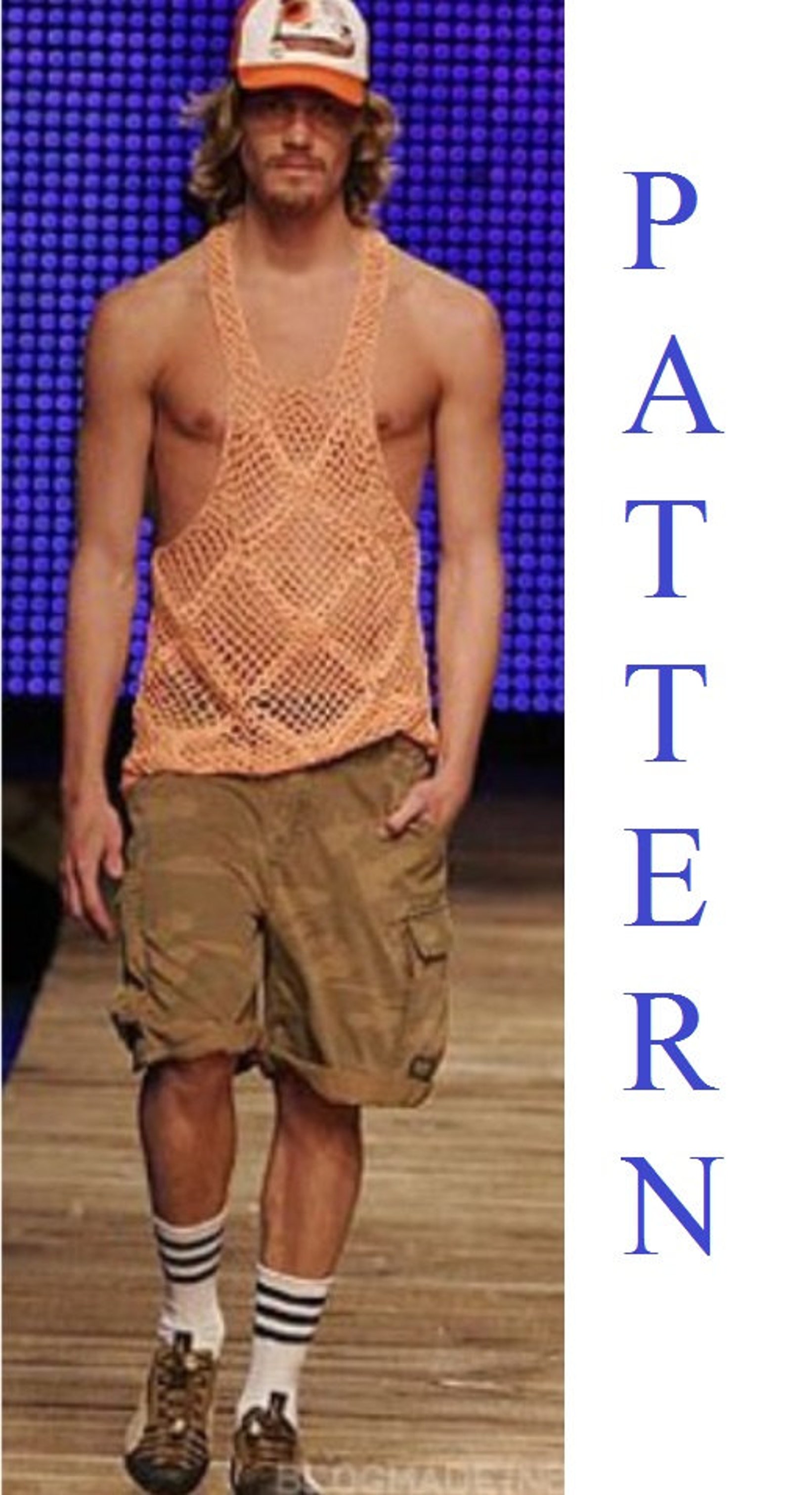 CROCHET Mens Top PATTERN. Crochet Pattern. Tutorial. Gift for Him. Mens ...