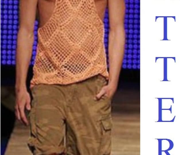 CROCHET Mens Top PATTERN. Crochet Pattern. Tutorial. Gift for Him. Mens ...