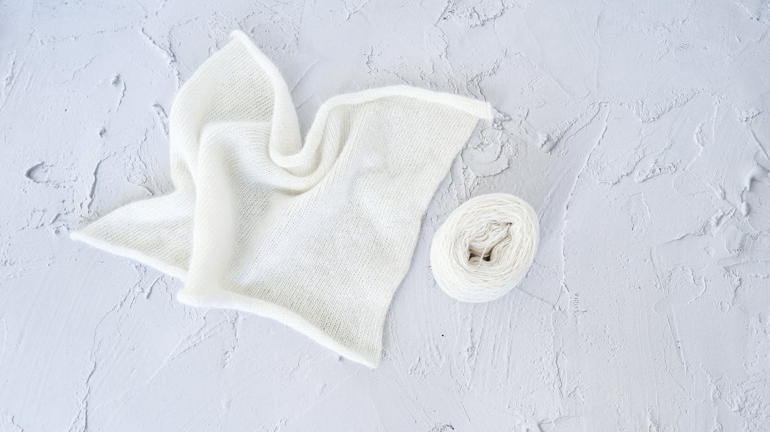 Angora Blend Yarn 50g, White Angora Yarn, Angora Knitting Wool - Etsy