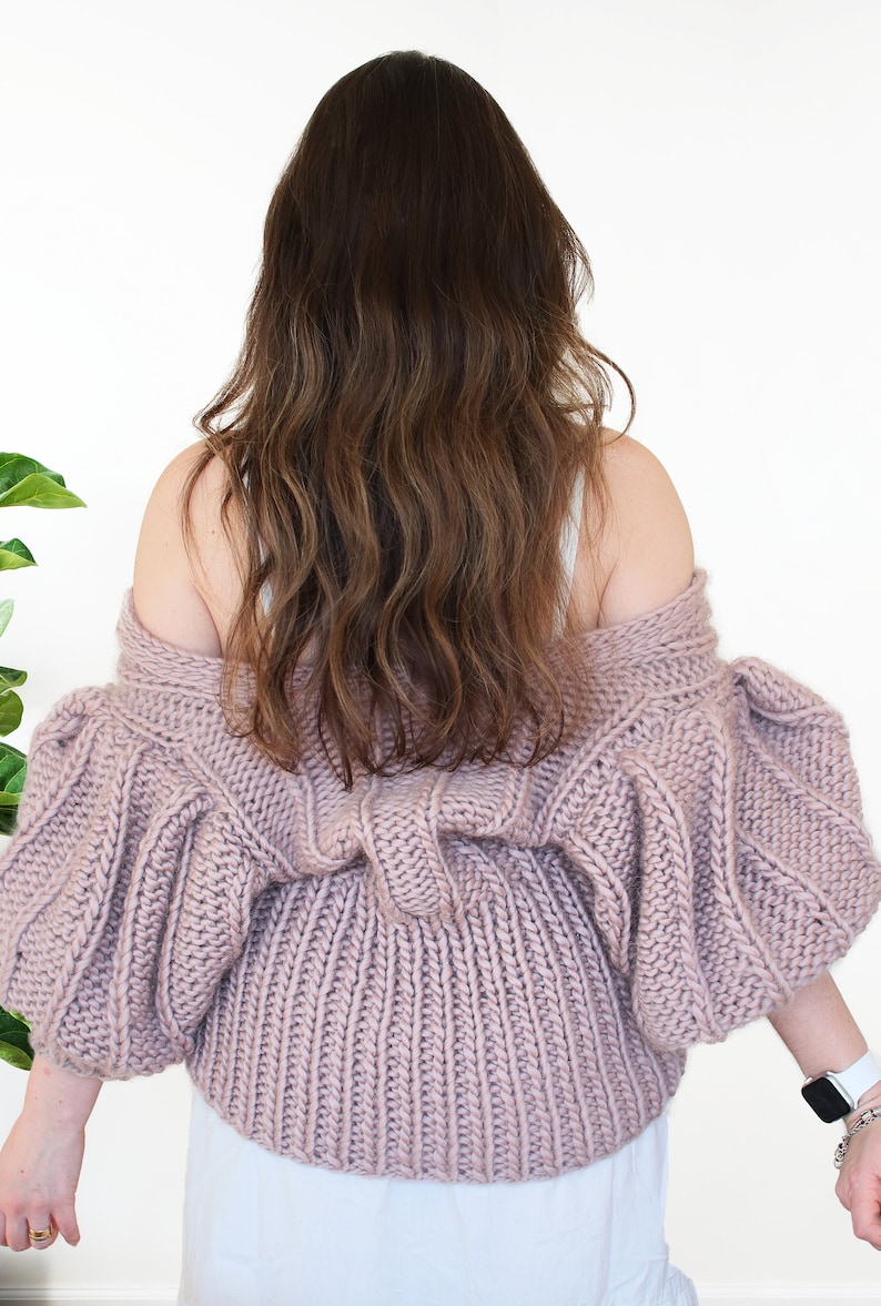 Knitting Pattern PDF and Video Course Bundle. Knitted Cardigan Tutorial ...