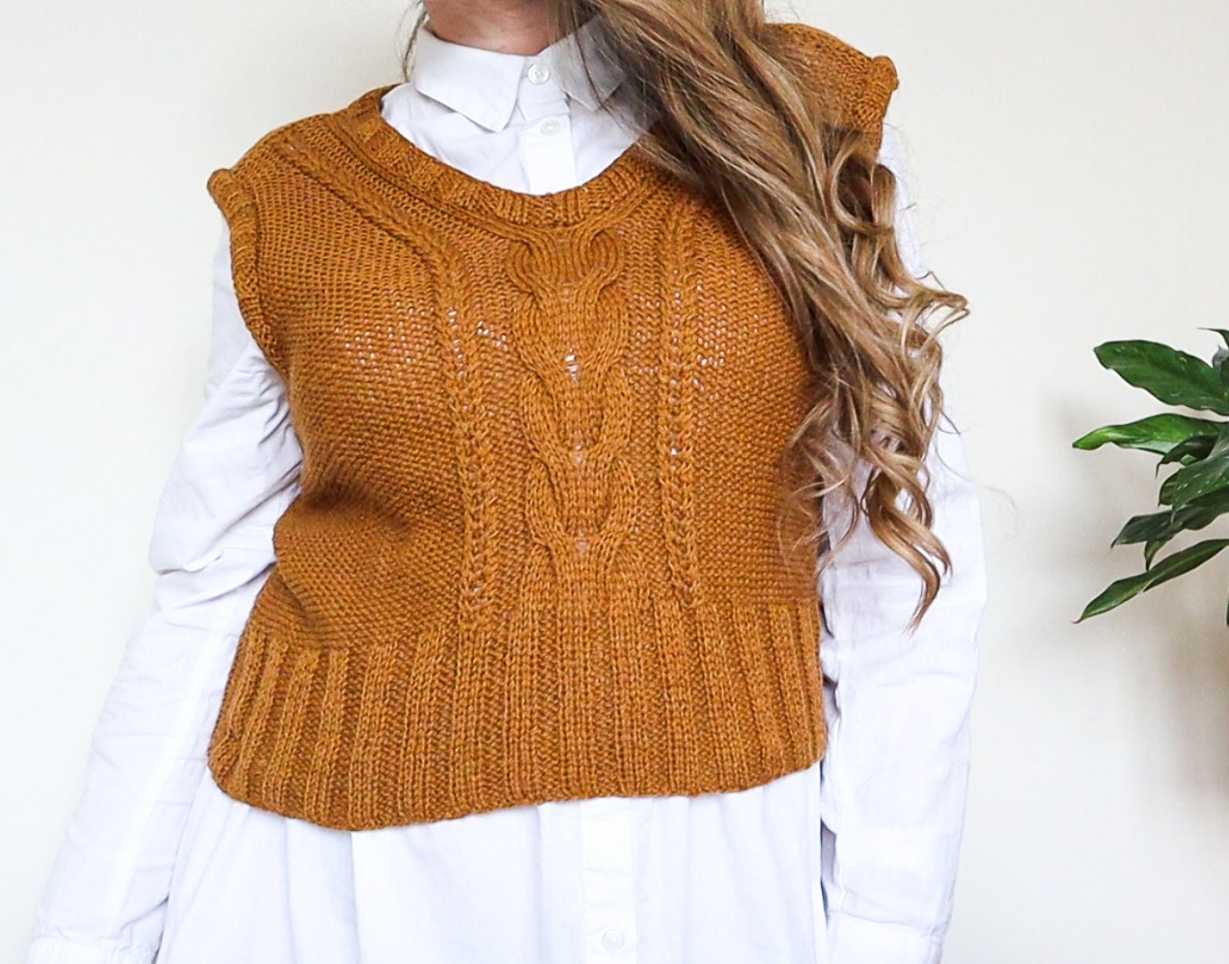 Knitting Pattern PDF. Knitted Vest Pattern. Cable Knit Vest. Ochre Fall ...