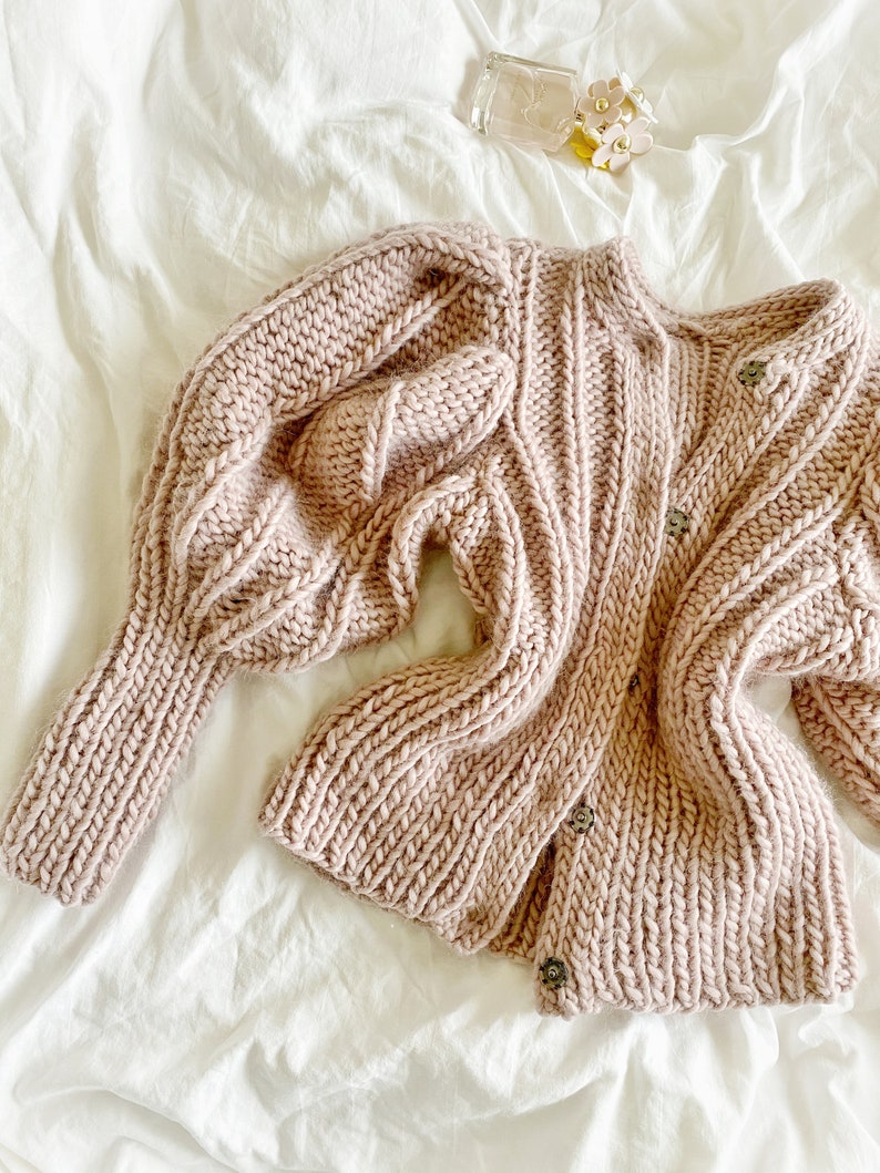 Knitting Pattern PDF and Video Course Bundle. Knitted Cardigan Tutorial ...