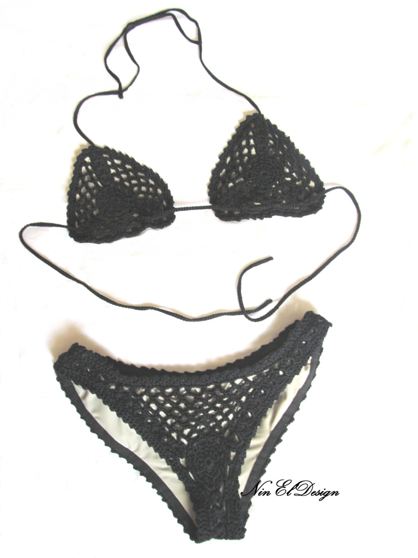 LACE Crochet Bikini Swimsuit Beachwear Crochet Bathing Suit Bathing ...