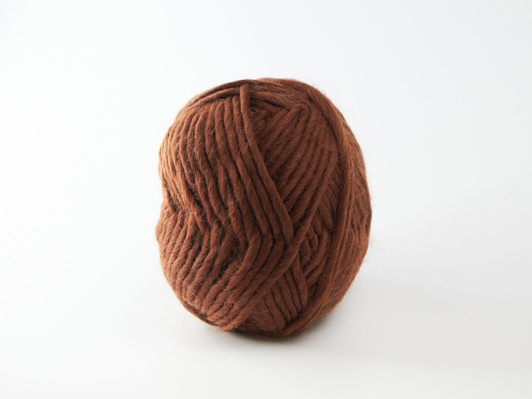 100% Merino Wool 100g Ball in Hazelnut, Super Chunky Brown Merino Wool ...