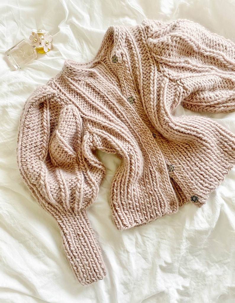 Knitting Pattern PDF and Video Course Bundle. Knitted Cardigan Tutorial ...