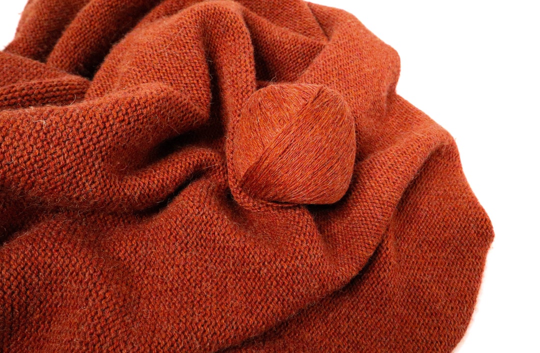Camel Wool Yarn 100g Ball in Brick Red, Red Camel Wool Yarn, Pure Wool ...