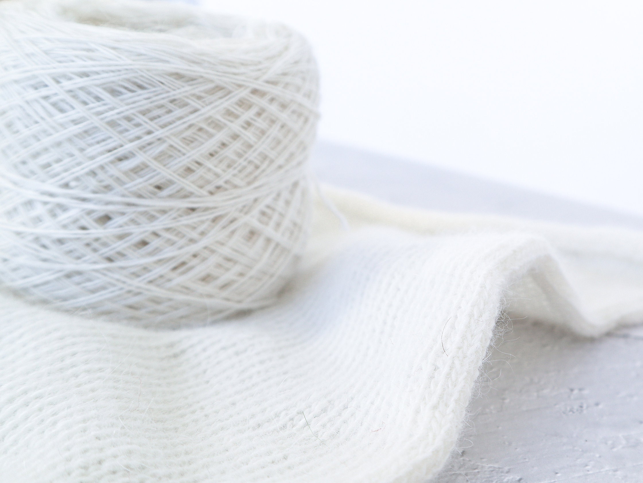 Angora Blend Yarn 25g, White Angora Yarn, Angora Knitting Wool - Etsy