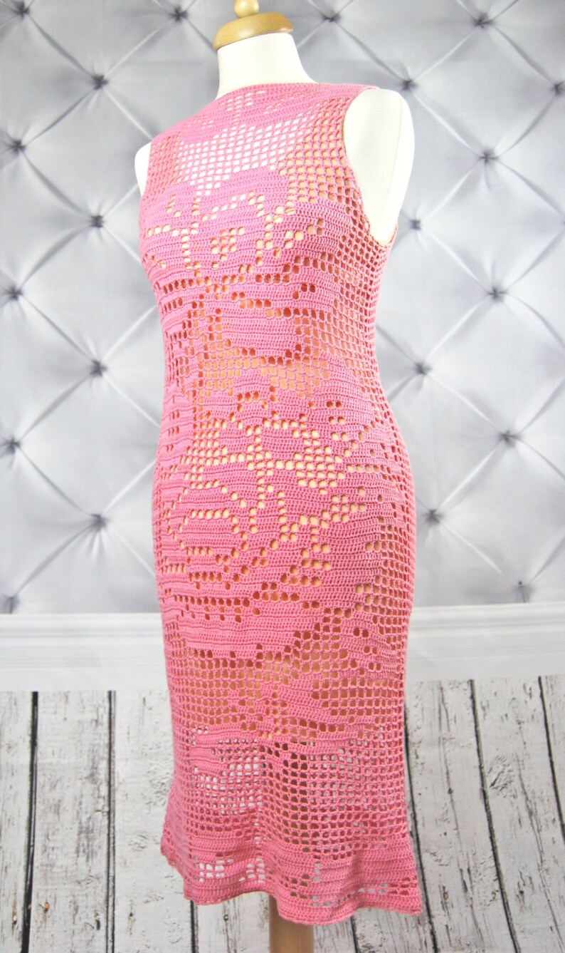 CROCHET Dress PATTERN Fillet Crochet Dress Tutorial Instant - Etsy