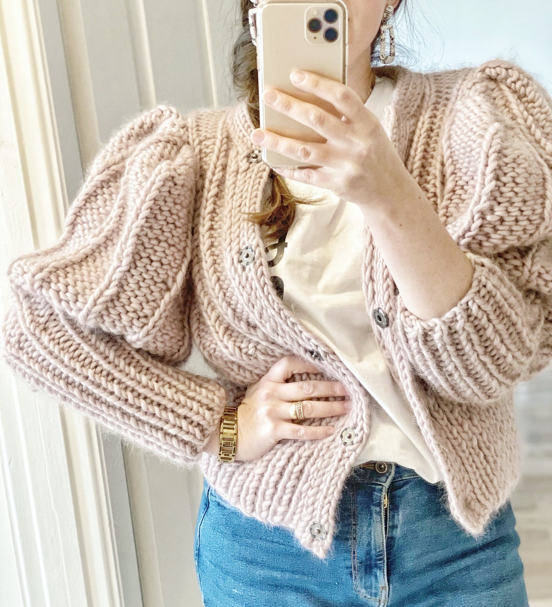 Knitting Pattern PDF and Video Course Bundle. Knitted Cardigan Tutorial ...