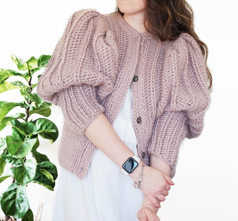 Knitting Pattern PDF and Video Course Bundle. Knitted Cardigan Tutorial ...