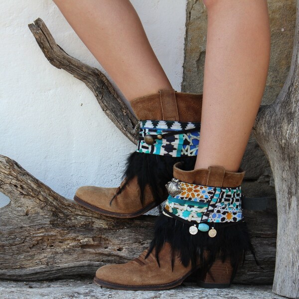 Blue Boot Cuffs - Etsy
