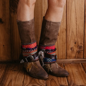 Native American Boho Chic Native AMERICAN BOOT COVERS With Colorful ...