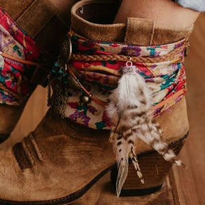 Bohemian Boot Cuffs, Feather Boot Covers, Boot Wraps, Boot Sleeves ...