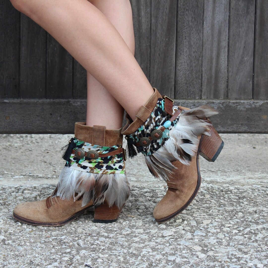 Boot Wrap Ankle / Cover Boots Ethnic / Boot Cuffs/ Burning Man - Etsy
