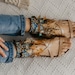 Boho Feather Cuffs With Buckles, Vintage Ankle Wrap, Hippie Boot Belt ...