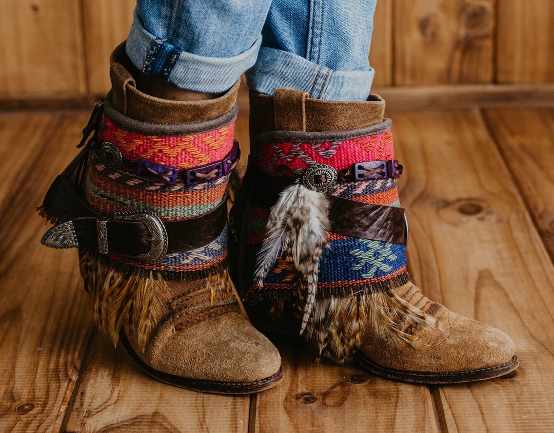 Native American Boot Cuffs, American Indian Boot Covers, Ethnic ...