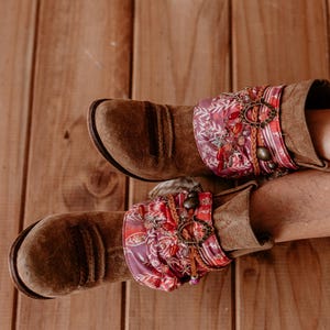 Boho ADJUSTABLE BOOT CUFFS - Tribal Ankle Covers for Casual Wear and ...