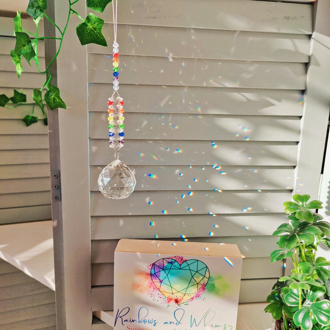 Deluxe Crystal Rainbow Suncatcher / Window Decor / Prism Sun Catcher (rainbows and Whimsy) - Etsy