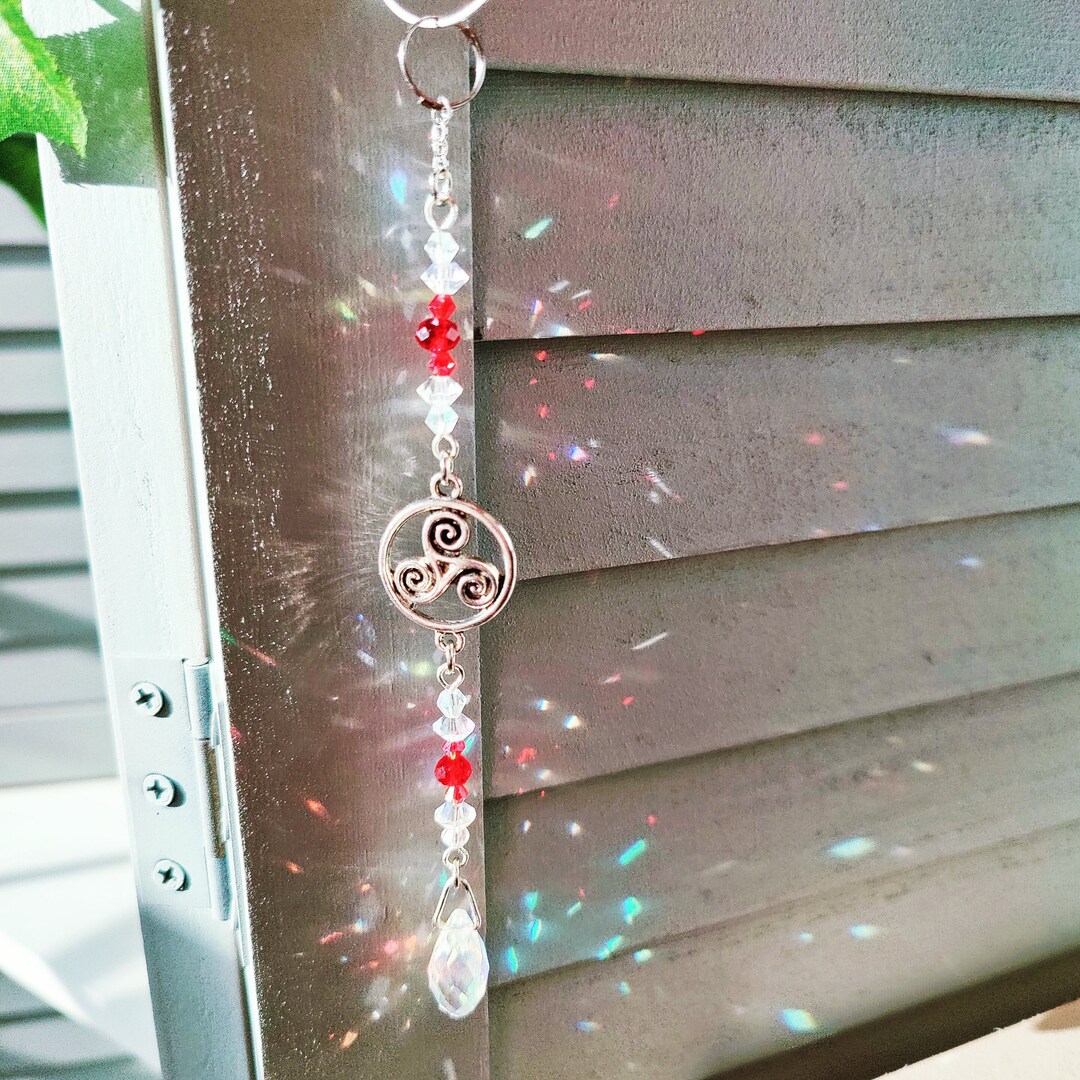 Custom Red Celtic Triskelion Crystal Suncatcher - Charmed Collection ...