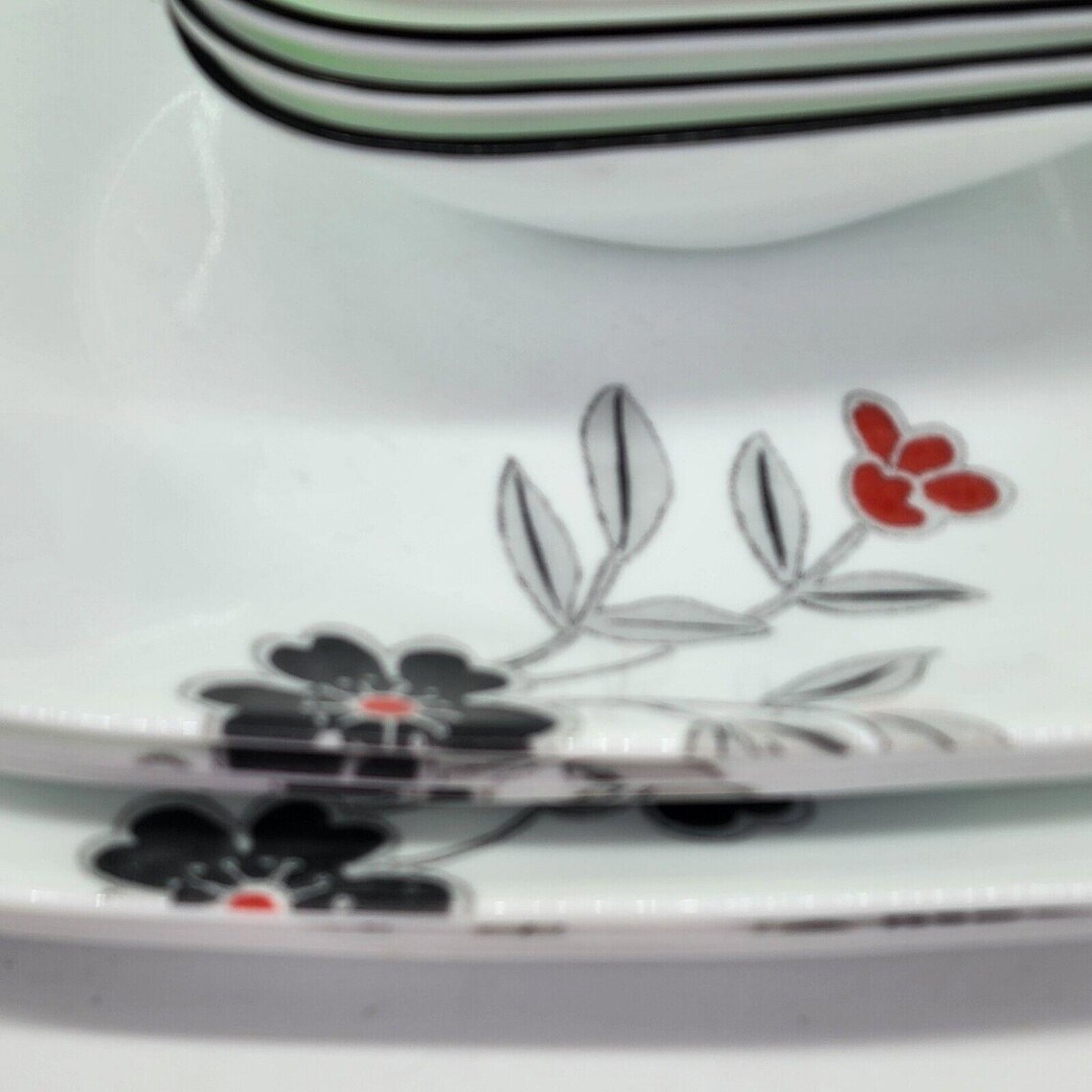 Corelle Square Mandarin Flower Dinnerware 16-pc Set - Etsy