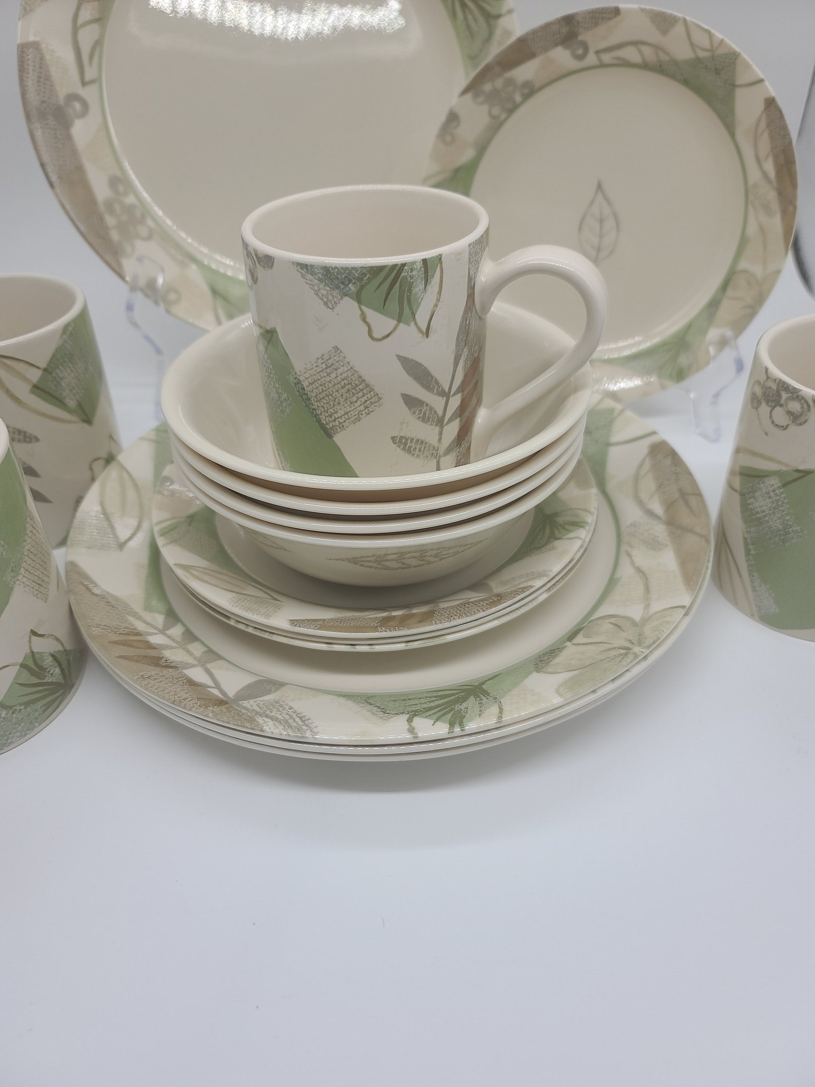 Corelle Impressions Textured Leaves Dinnerware 16-pc Set - Etsy