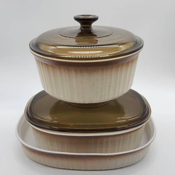 Corning Ware French Bisque Casserole Ovenware Lot of 5pc F-4-B/F-2-B /F ...