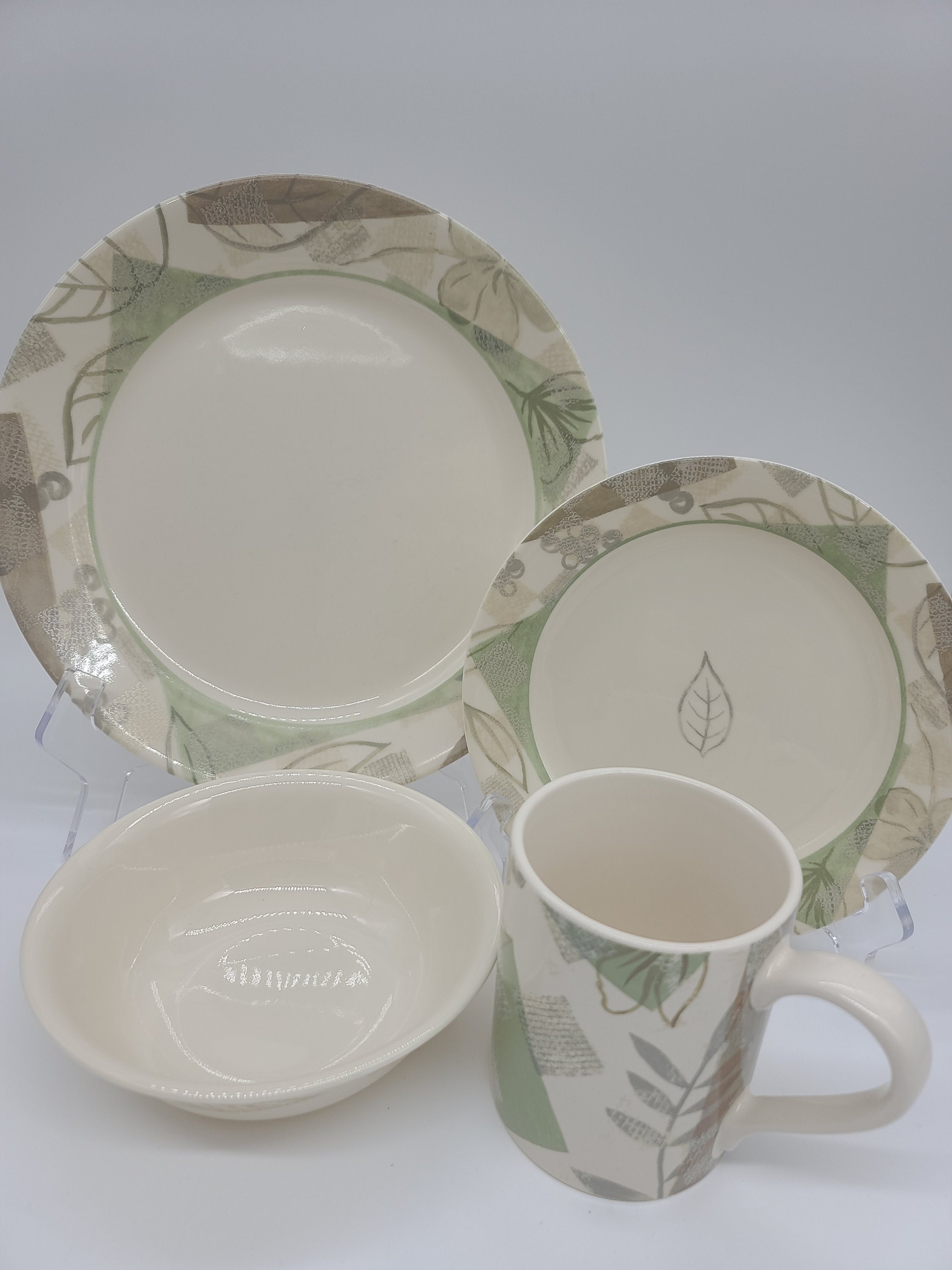 Corelle Impressions Textured Leaves Dinnerware 16-pc Set - Etsy