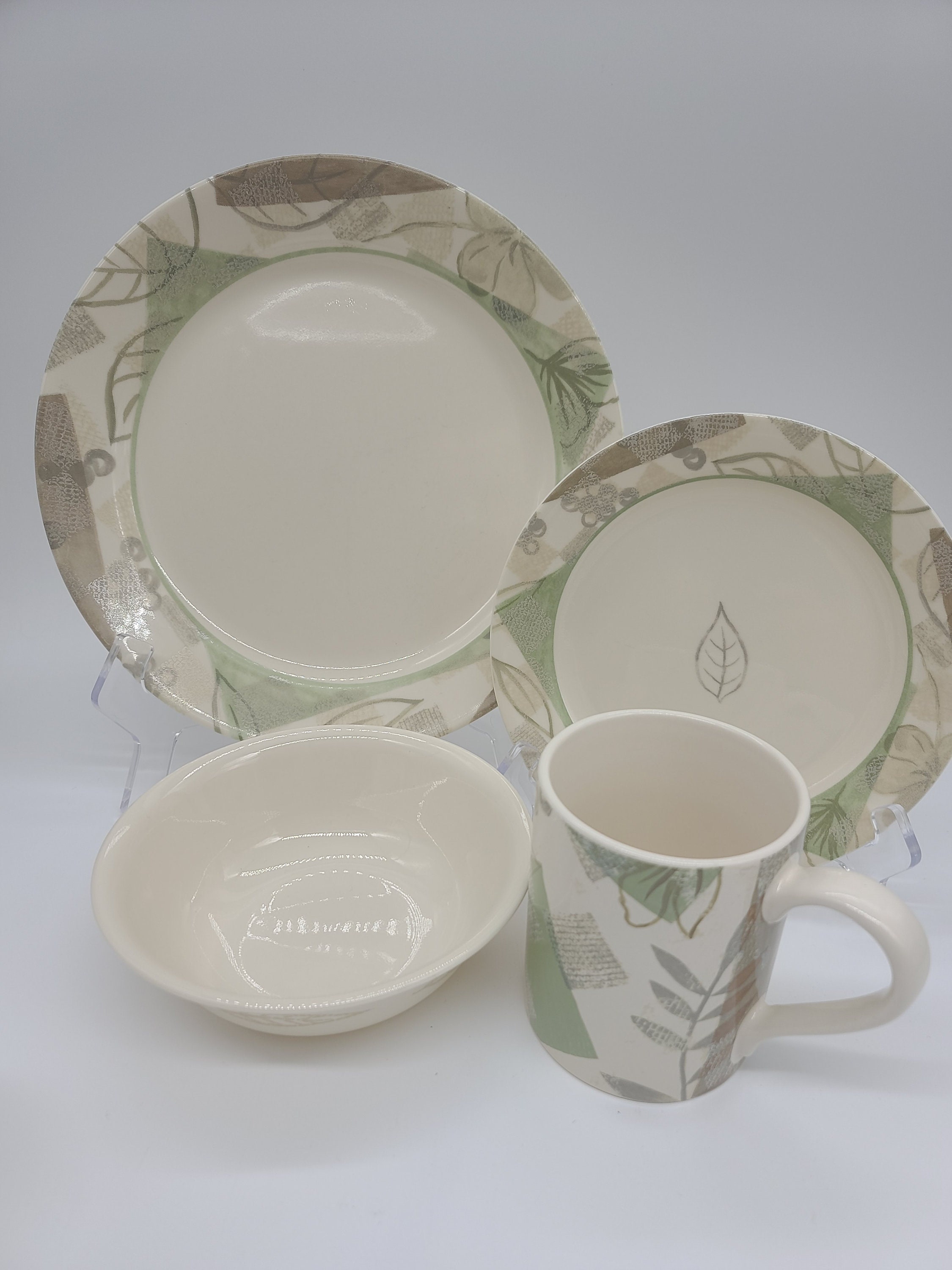 Corelle Impressions Textured Leaves Dinnerware 16-pc Set - Etsy