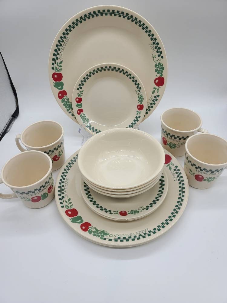 Corelle Farm Fresh Dinnerware Set 16 Pcincludes 4 Each - Etsy