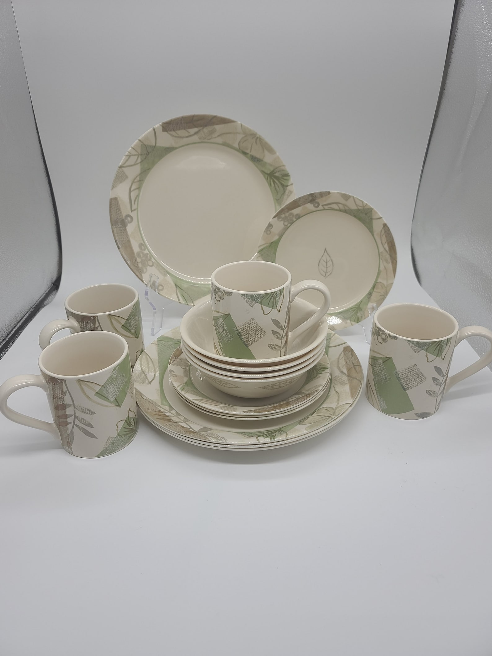 Corelle Impressions Textured Leaves Dinnerware 16-pc Set - Etsy