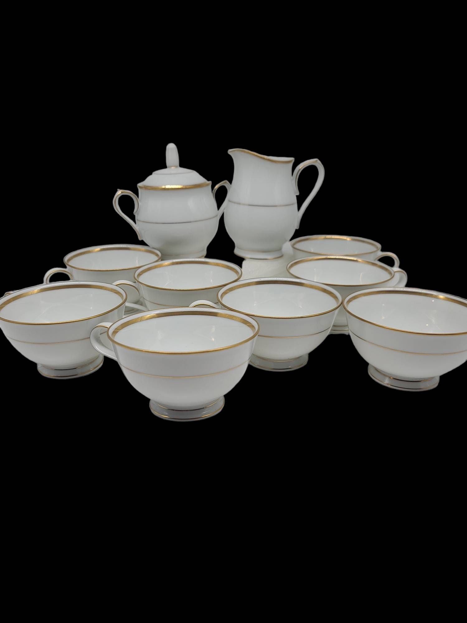 Vintage Princess House Fine China Princess Heritage Gold Rim Tea Set 10 ...