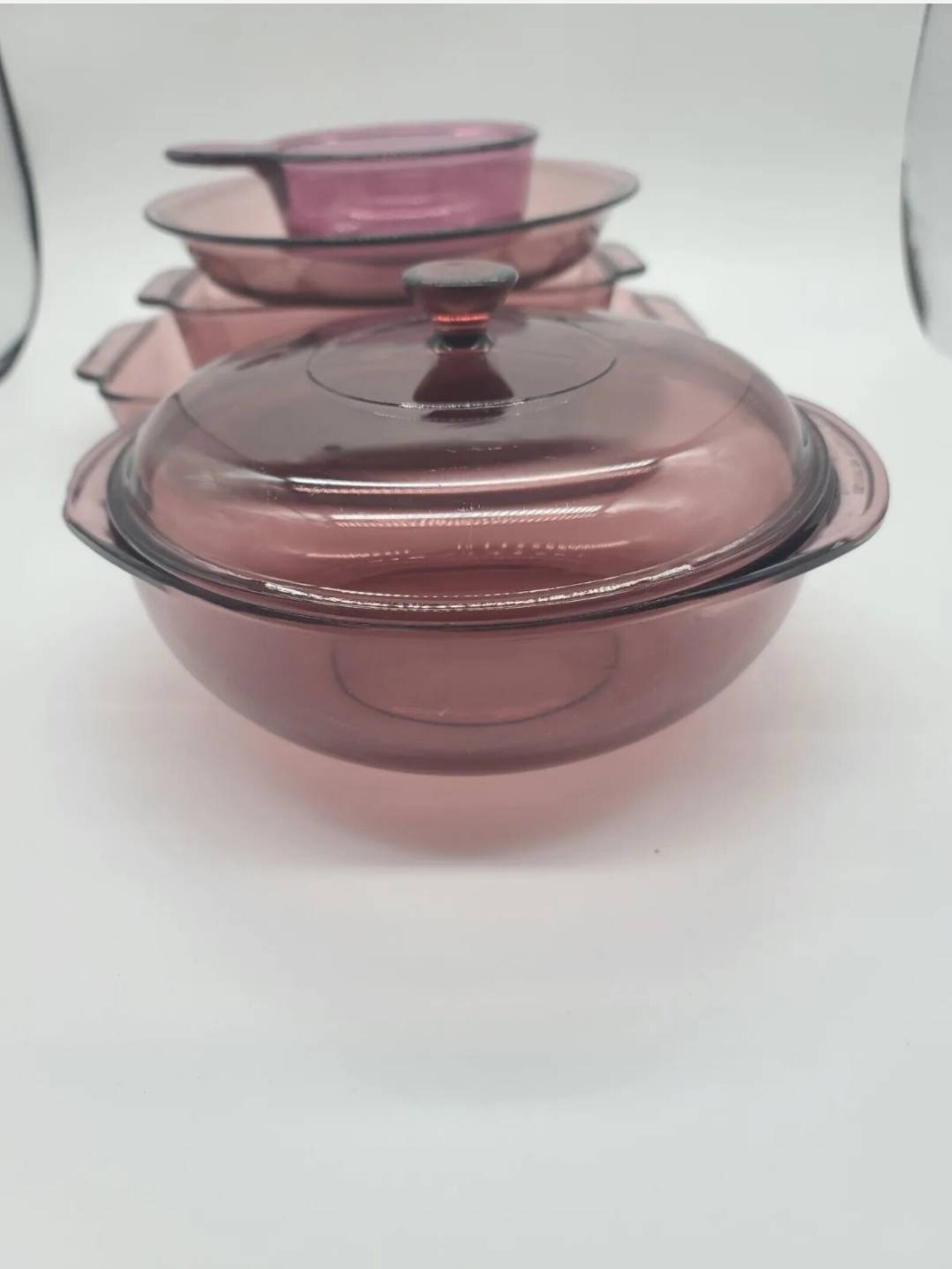 Pyrex Cranberry Bake Cook Ware Lot of 6-pc. Casserole, Baking Dish, Pie ...
