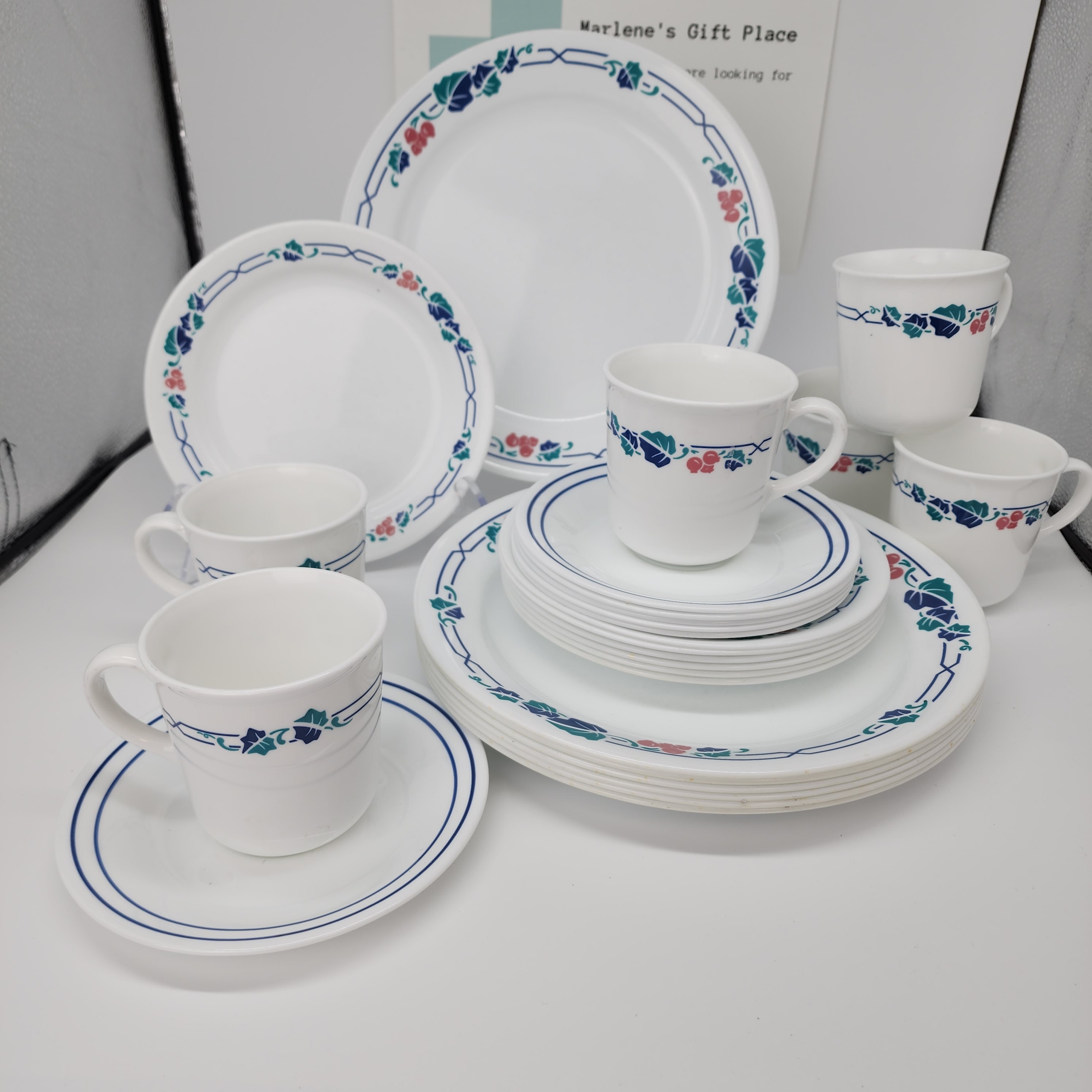 Vintage Corelle Intrigue 32-pc Dinnerware Set - Etsy
