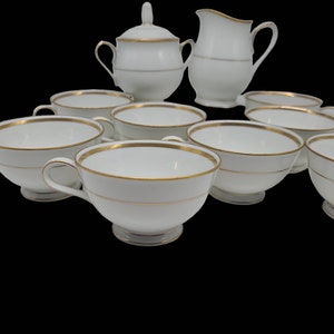 Vintage Princess House Fine China Princess Heritage Gold Rim Tea Set 10 ...