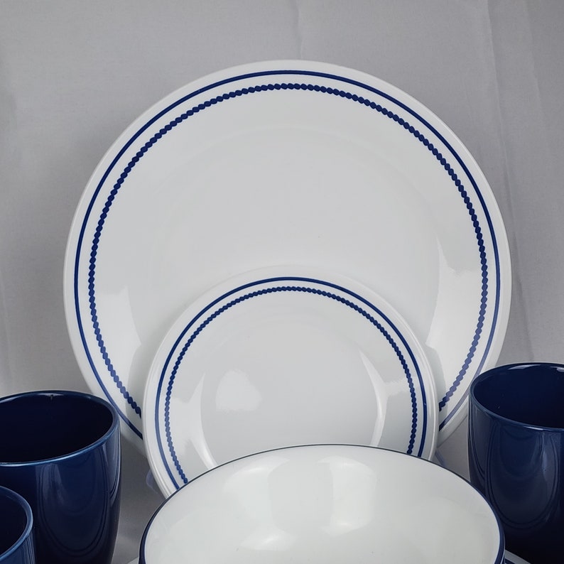 Corelle Livingware Breathtaking Blue Beads 16-pc Dinnerware Set - Etsy
