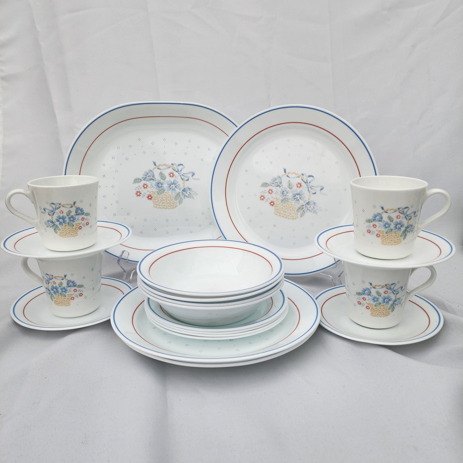 Corelle Country Cornflower 20-pc Dinnerware Set, 4 Place Setting With ...