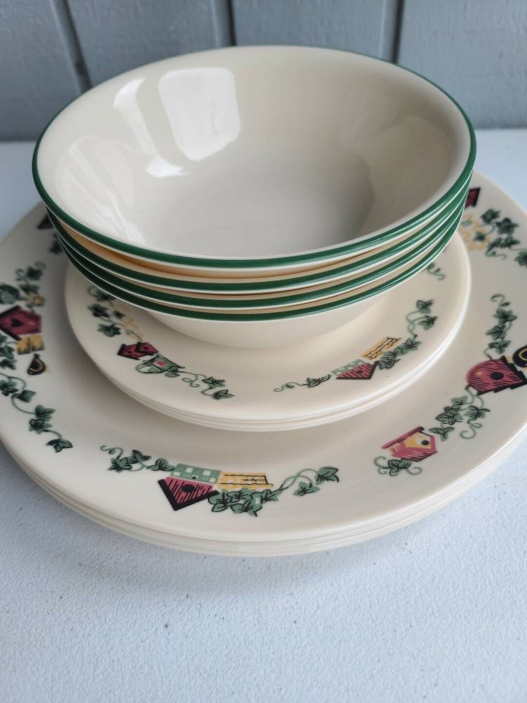 Corelle Garden Home Dinner Set 12-pc. 4)dinner Plates 4)dessert Plates ...