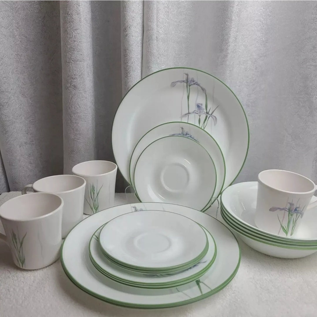 Corelle Shadow Iris Dinnerware Set 20-pc 4 Setting Place 5pc Each - Etsy
