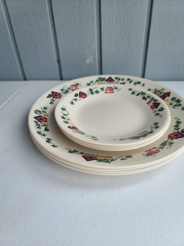 Corelle Garden Home Dinner Set 12-pc. 4)dinner Plates 4)dessert Plates ...
