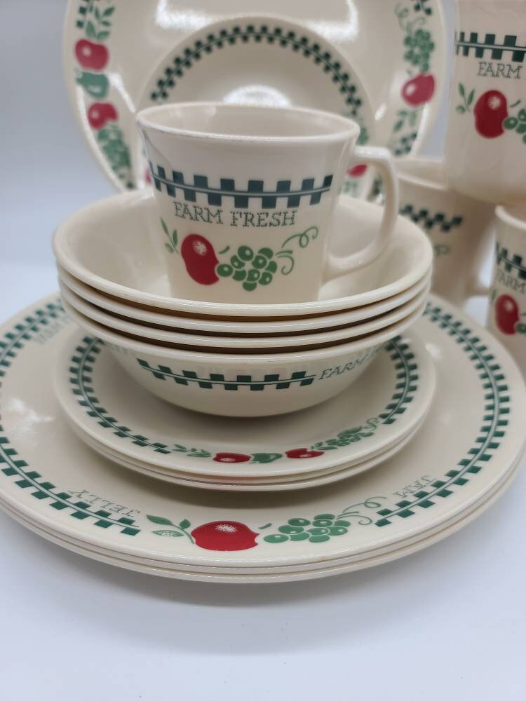 Corelle Farm Fresh Dinnerware Set 16 Pcincludes 4 Each - Etsy