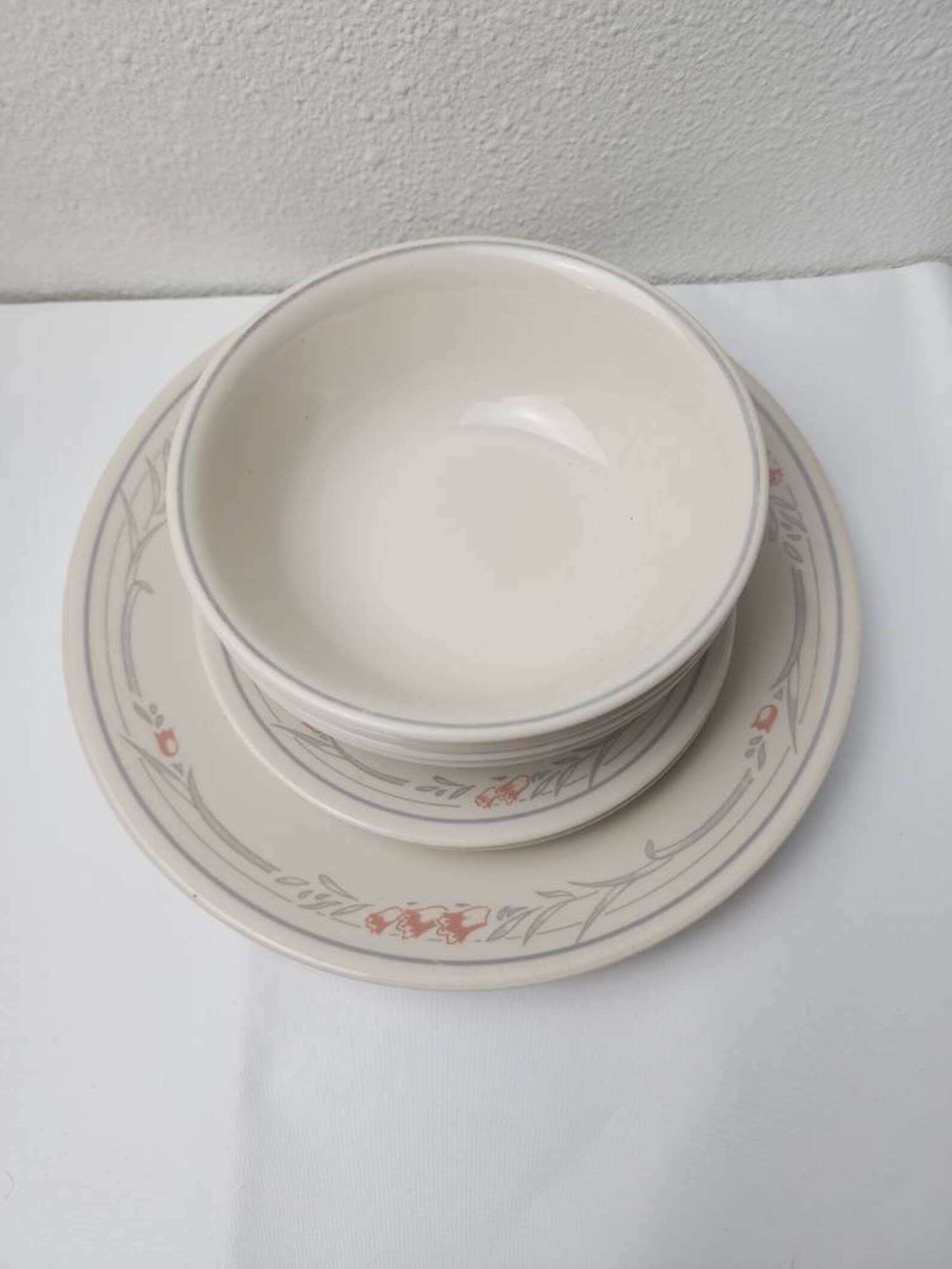 Vintage Corelle Rose 12-pc Dinnerware Set 4-place Setting. - Etsy