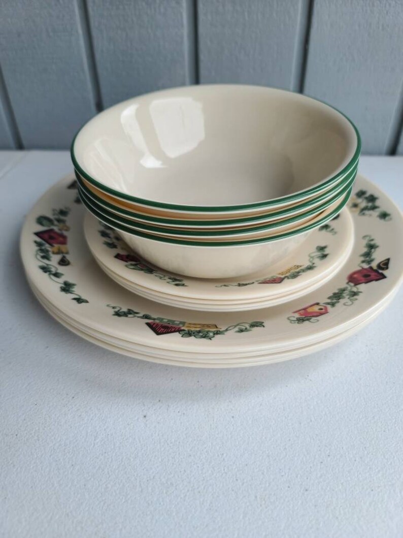 Corelle Garden Home Dinner Set 12-pc. 4)dinner Plates 4)dessert Plates ...