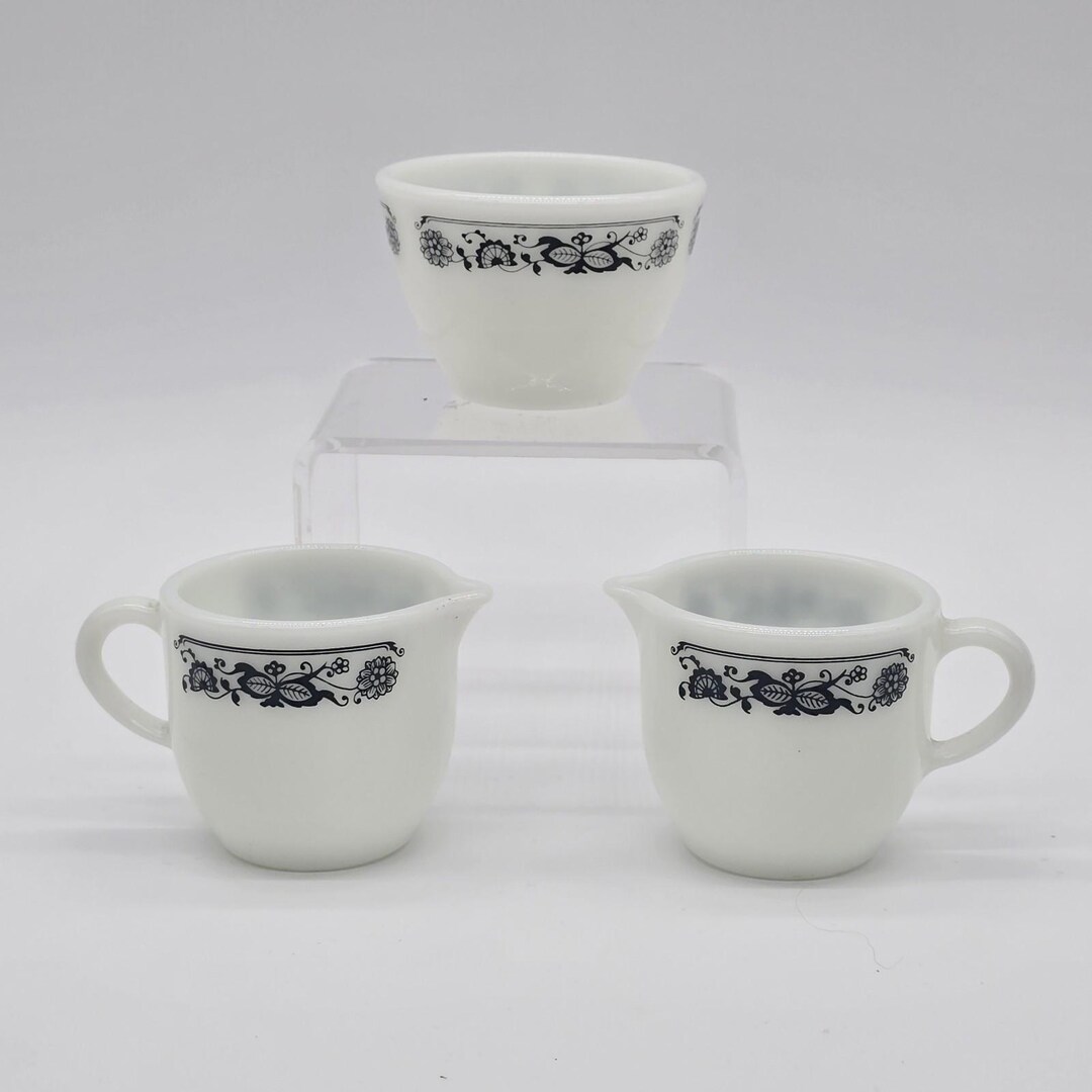 Vintage Pyrex Old Town 2-creamer and Sugar Bowl No Lid 1970's - Etsy