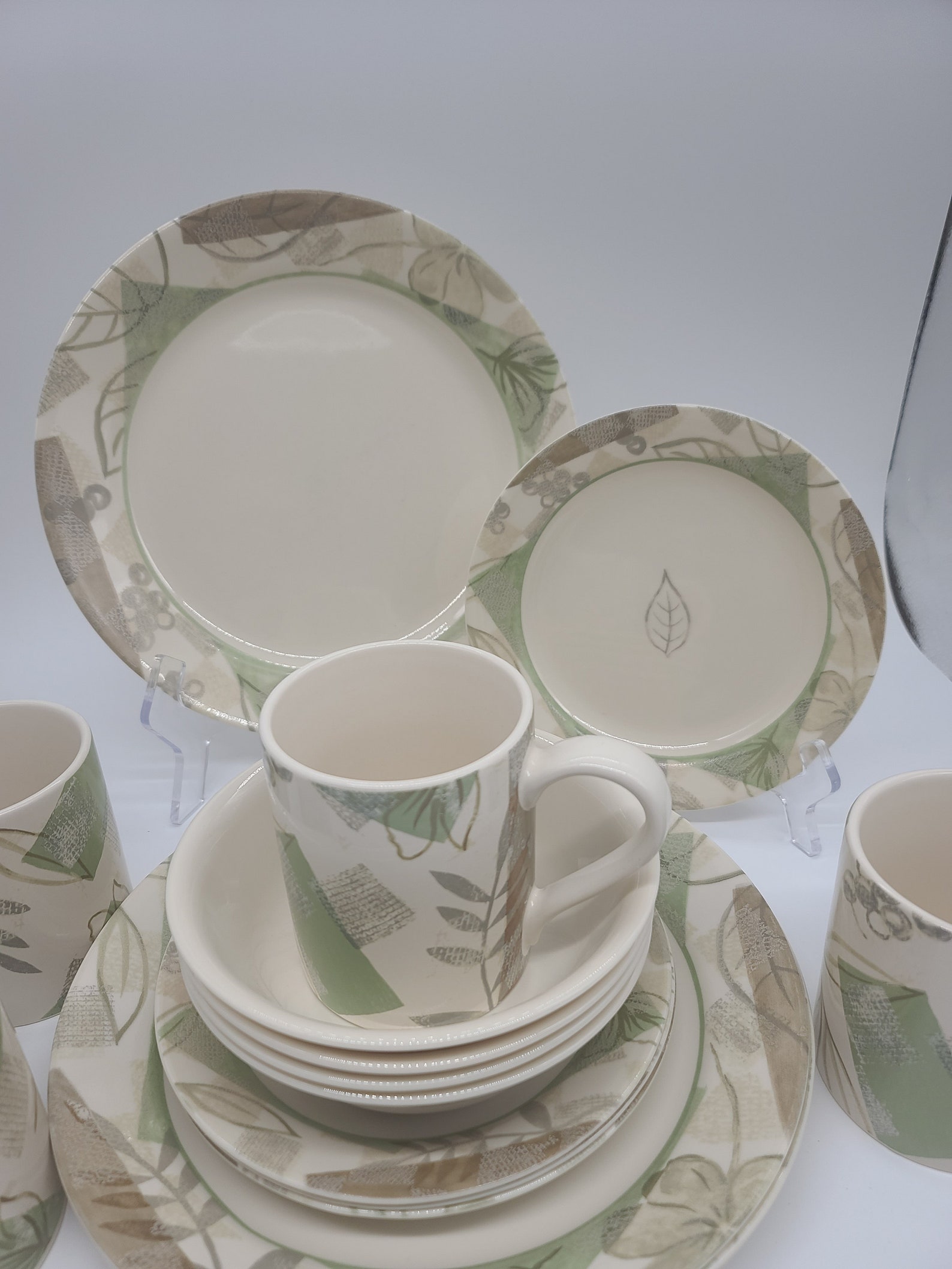 Corelle Impressions Textured Leaves Dinnerware 16-pc Set - Etsy