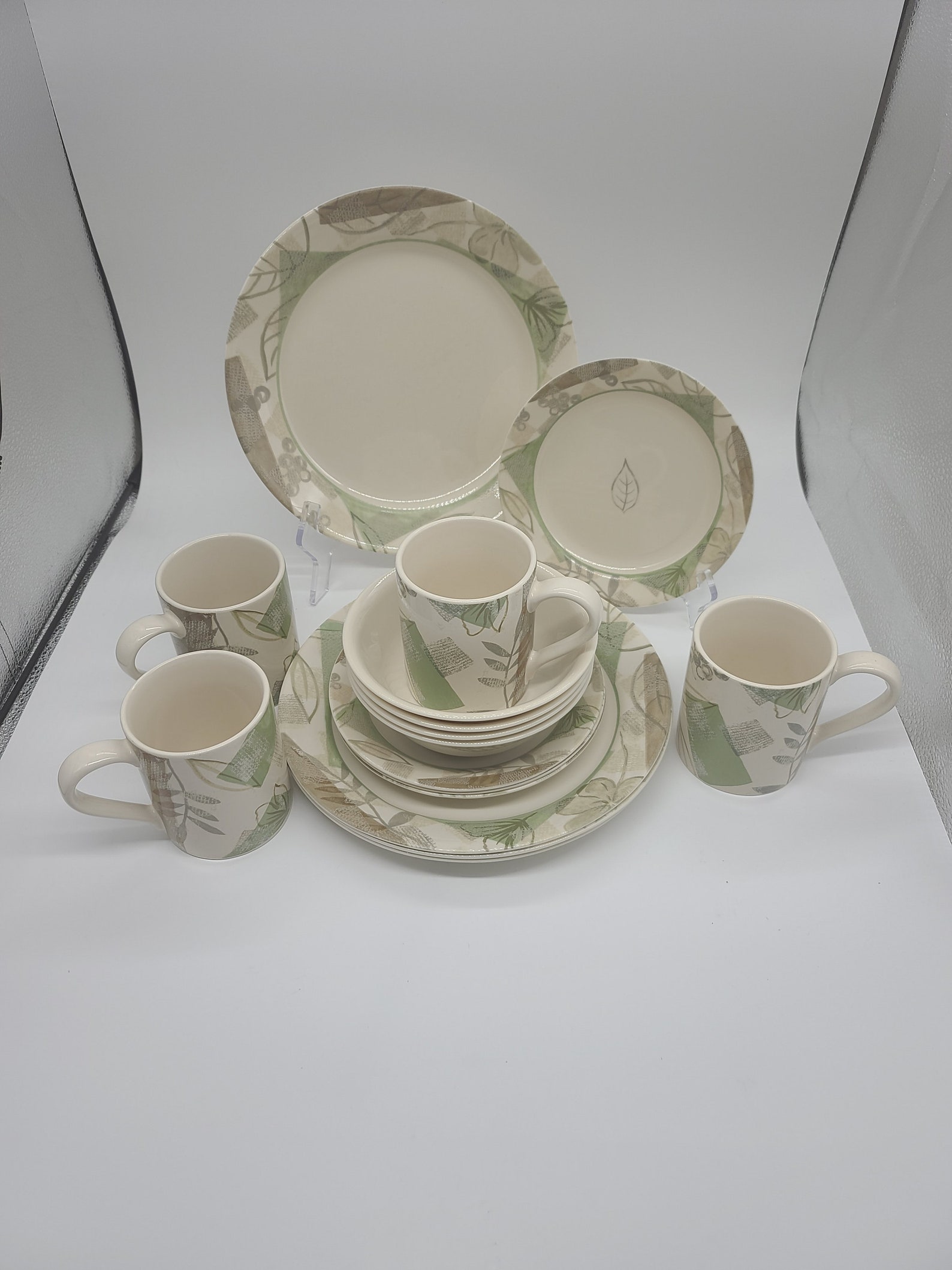 Corelle Impressions Textured Leaves Dinnerware 16-pc Set - Etsy