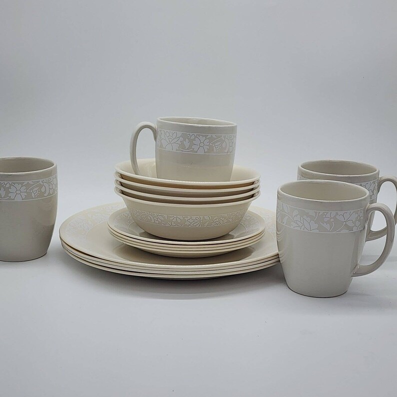Corelle Whisper Sandstone Dinnerware Set 16-pc - Etsy