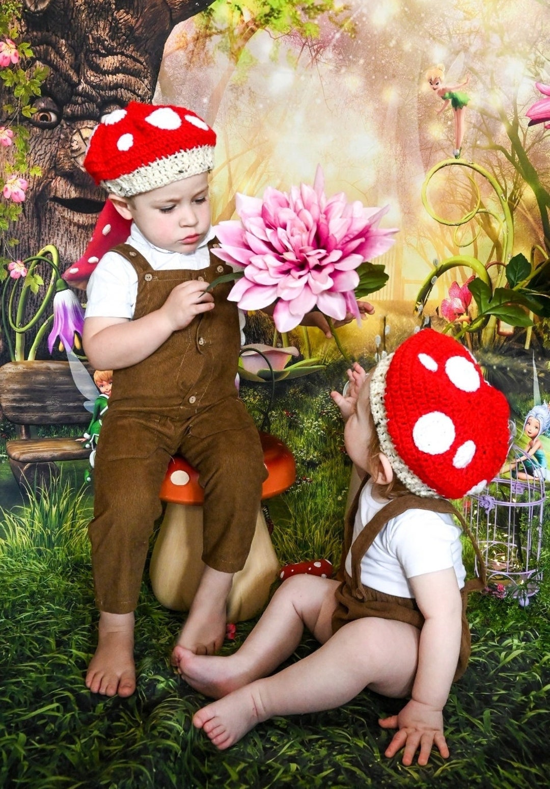 Crochet Knit Mushroom Hat Beanie Toadstool Hat, Baby Mushroom Hat ...