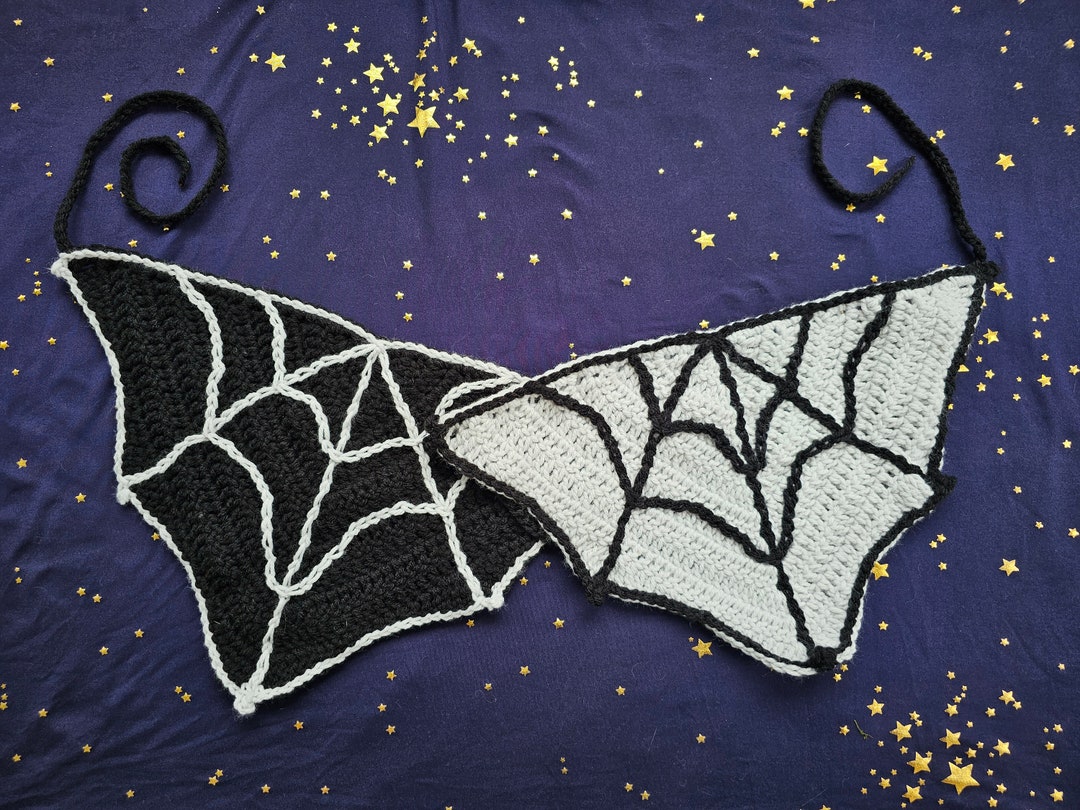 Crochet Spider Web Hair Bandana, Halloween Hat, Halloween Bandana, Hair ...