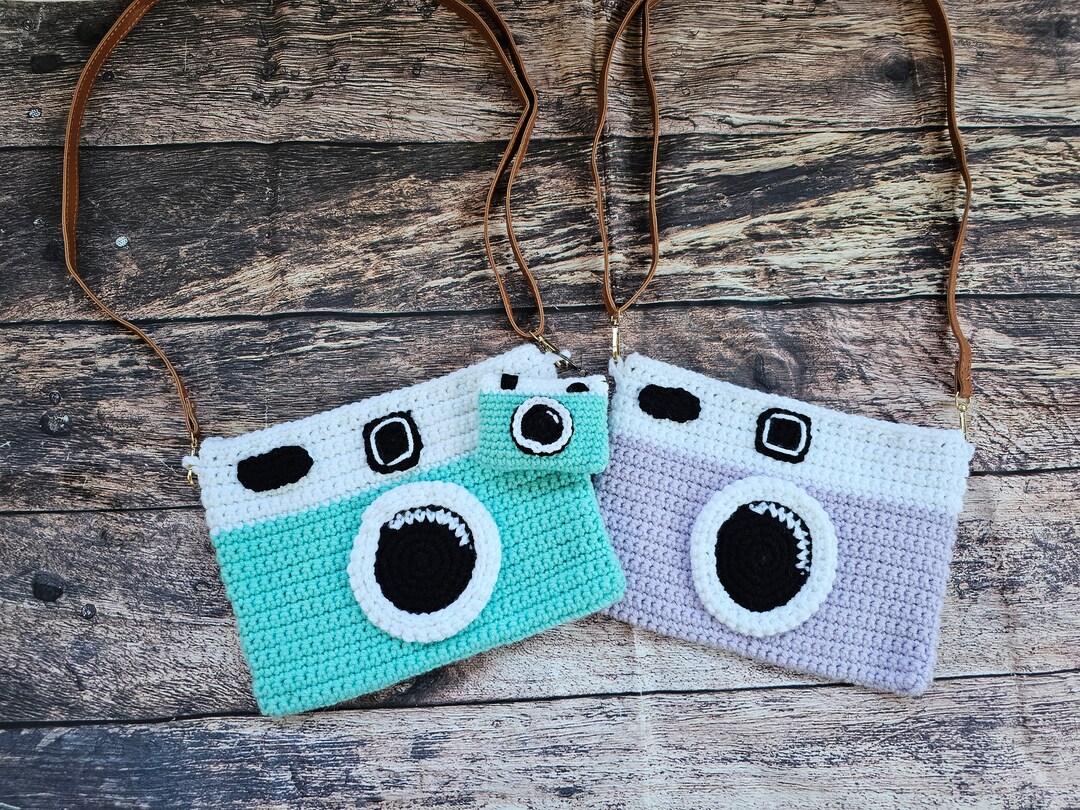 Vintage Camera Crochet Bag, Camera Bag, Retro Camera, Small Shoulder ...