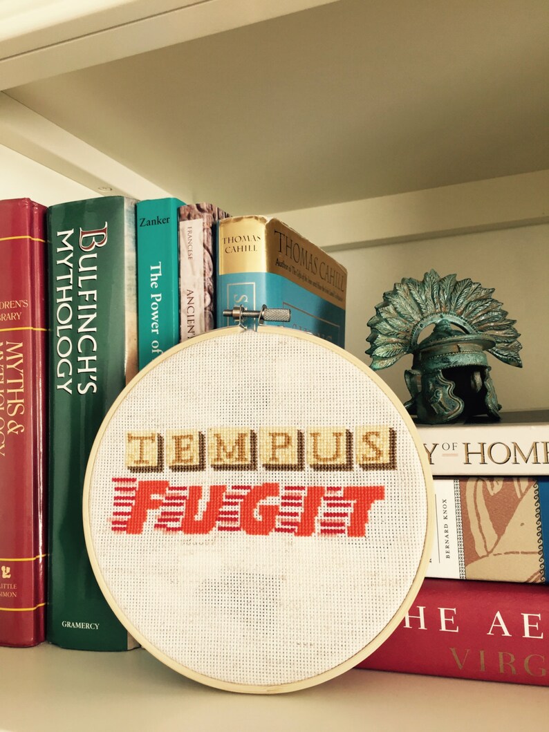 Tempus Fugit "time Flies" Cross Stitch Pattern Instant Pdf Download - Etsy